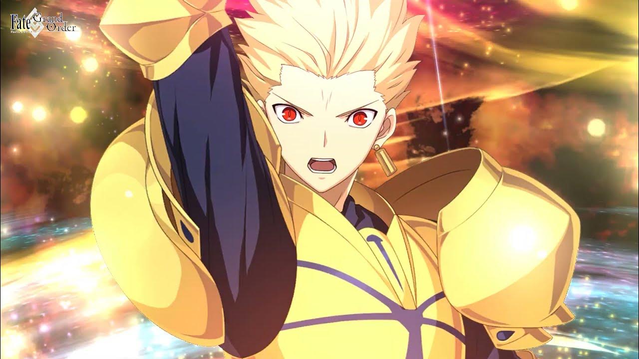 FGO Limited SSR Archer Gilgamesh Newest Update Noble Phantasm Animation Stage 1st First ...