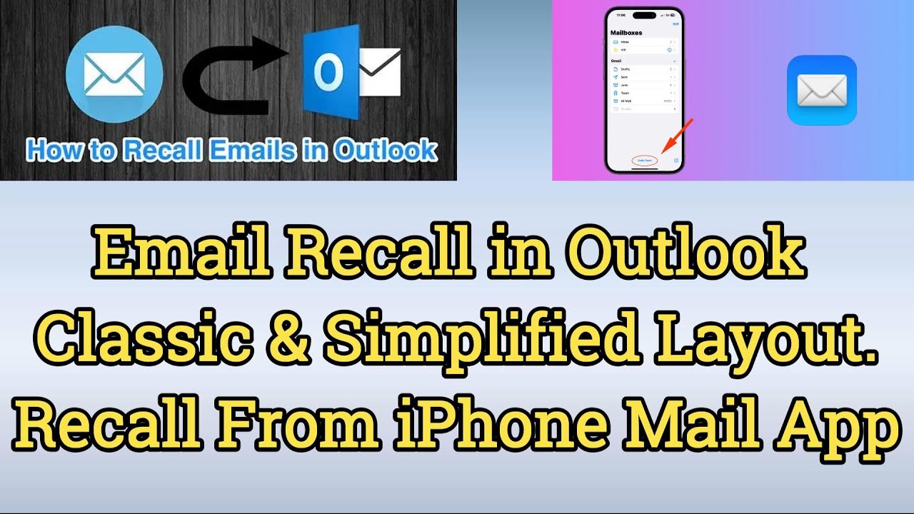 How Recall an email in Outlook Classic & Simplified Layout | Email ...