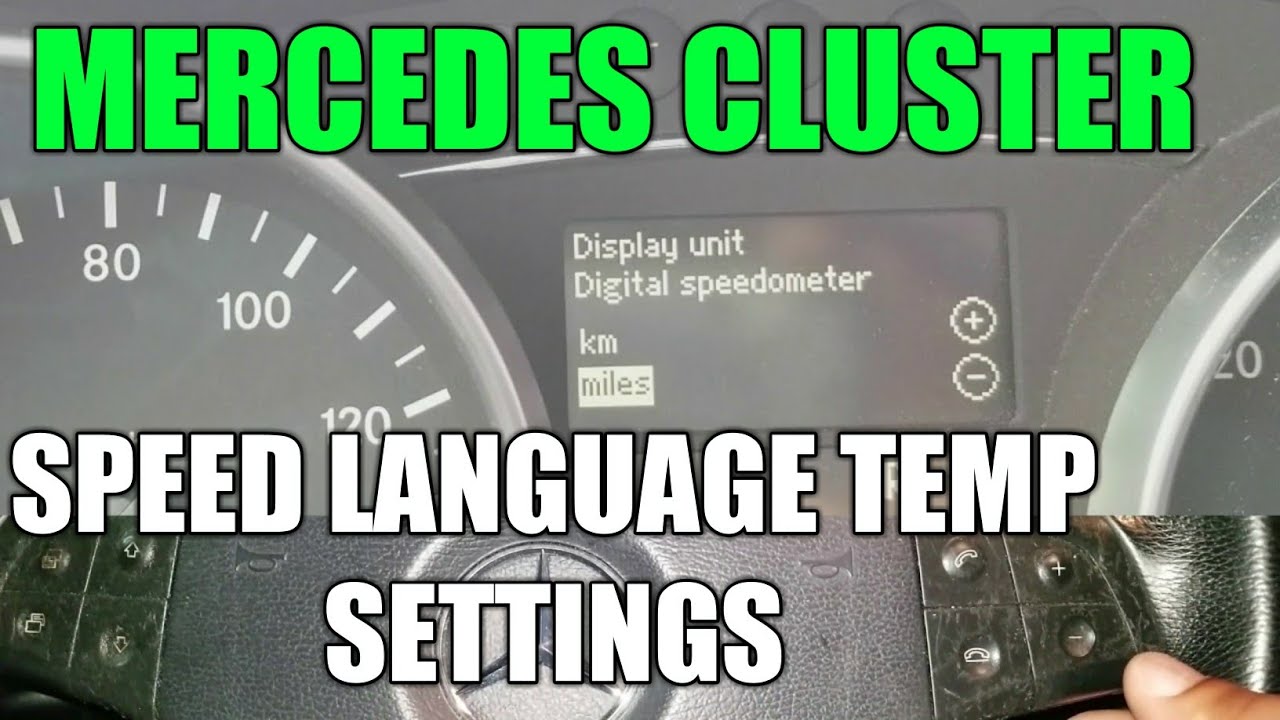 Change Your Mercedes Language MPH KPH Settings From The Cluster YouTube Change Your Mercedes Language MPH KPH Settings From The Cluster YouTube