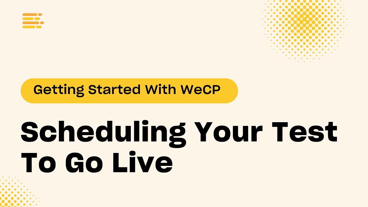 Scheduling Your Test To Go Live - YouTube
