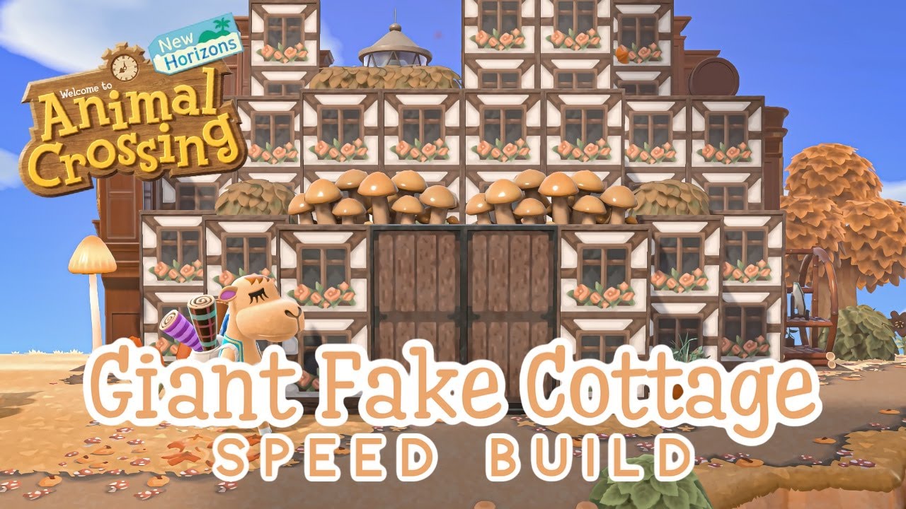 20 SIMPLE PANELS?! | Giant Fake Cottage Speed Build | ACNH - YouTube
