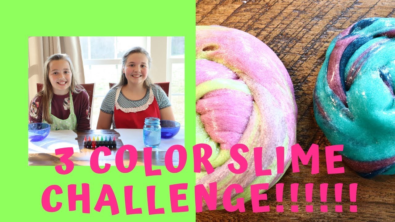 KID EDITION!! 3 COLOR SLIME CHALLENGE!! - YouTube