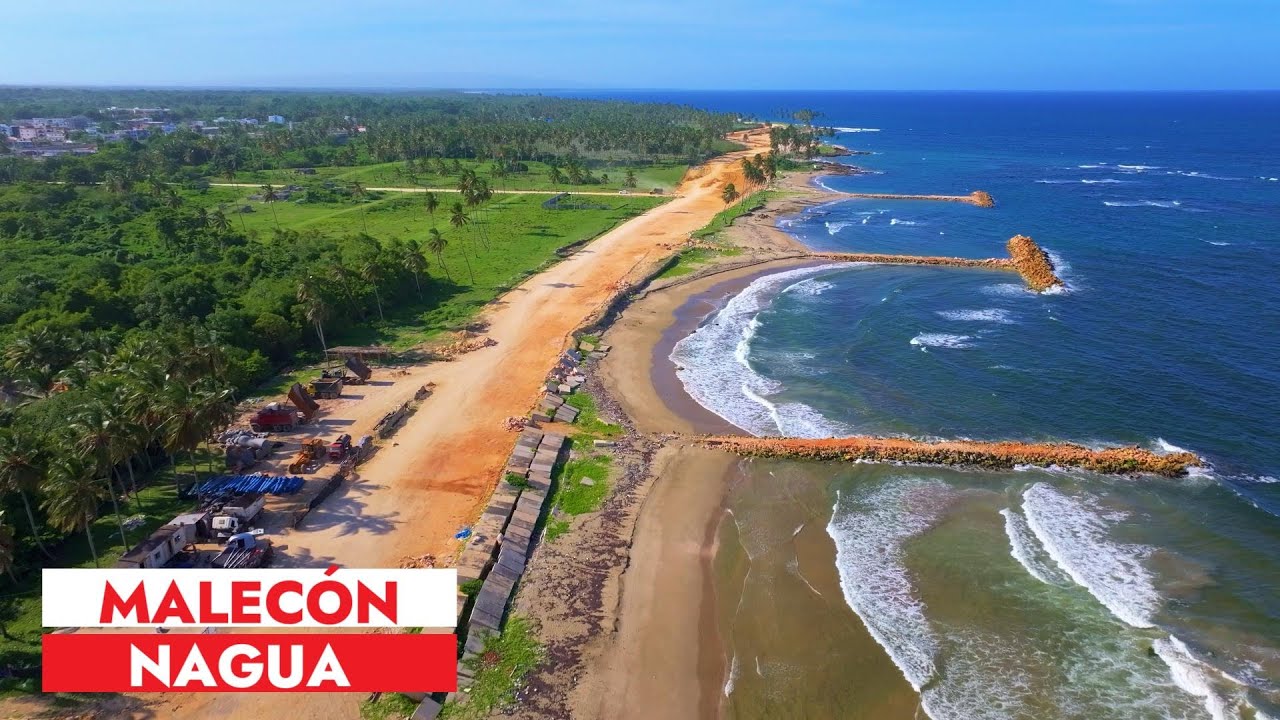 ASÍ ESTÁN LOS AVANCES DEL TRABAJO DEL MALECON NAGUA - YouTube