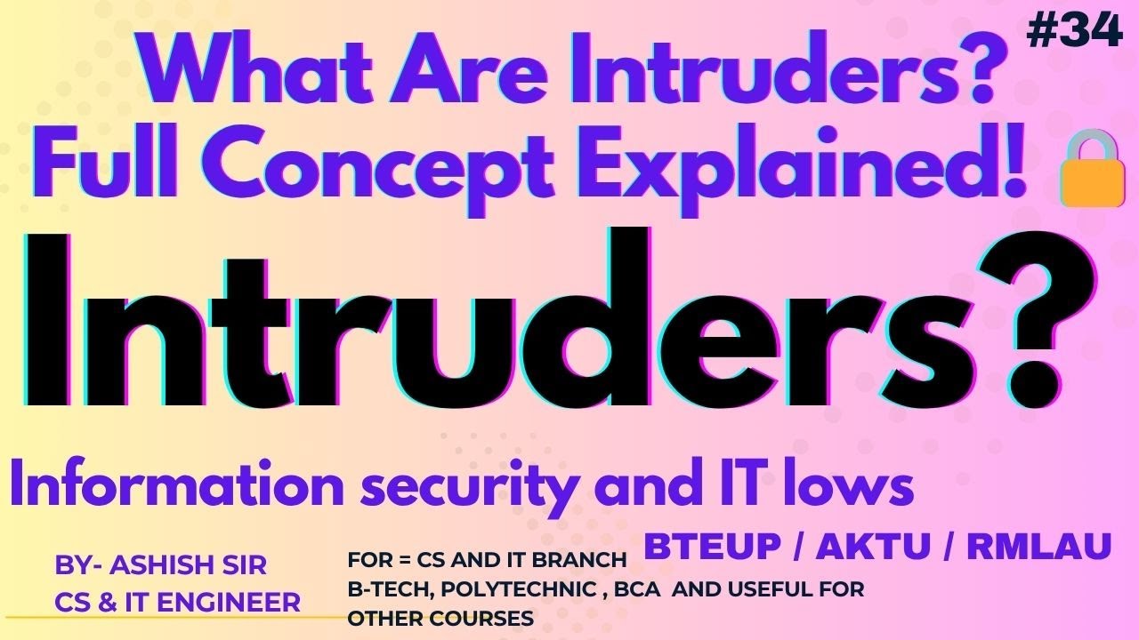 What are Intruders in Network Security? Full Explanation #Intruders,# ...