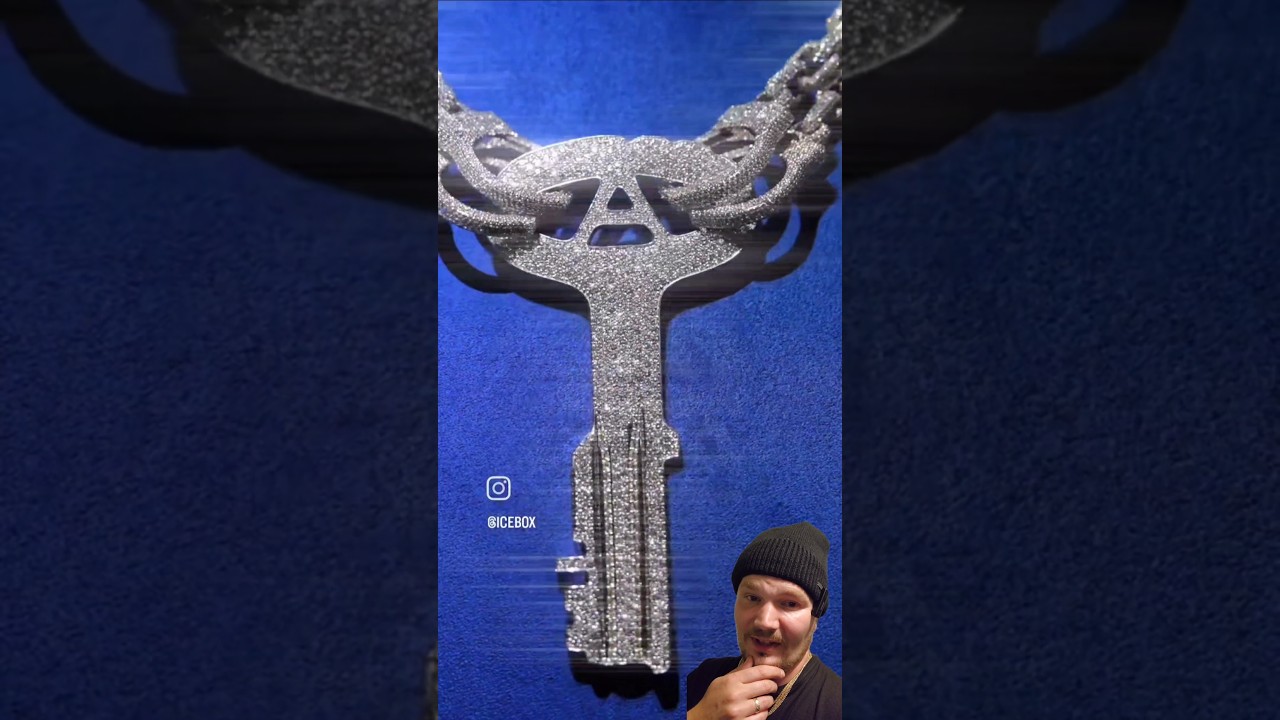 Jelly Roll's 🔥 Iced Out Hand Cuff Chain & Jail Key Pendant that ICEBOX ...