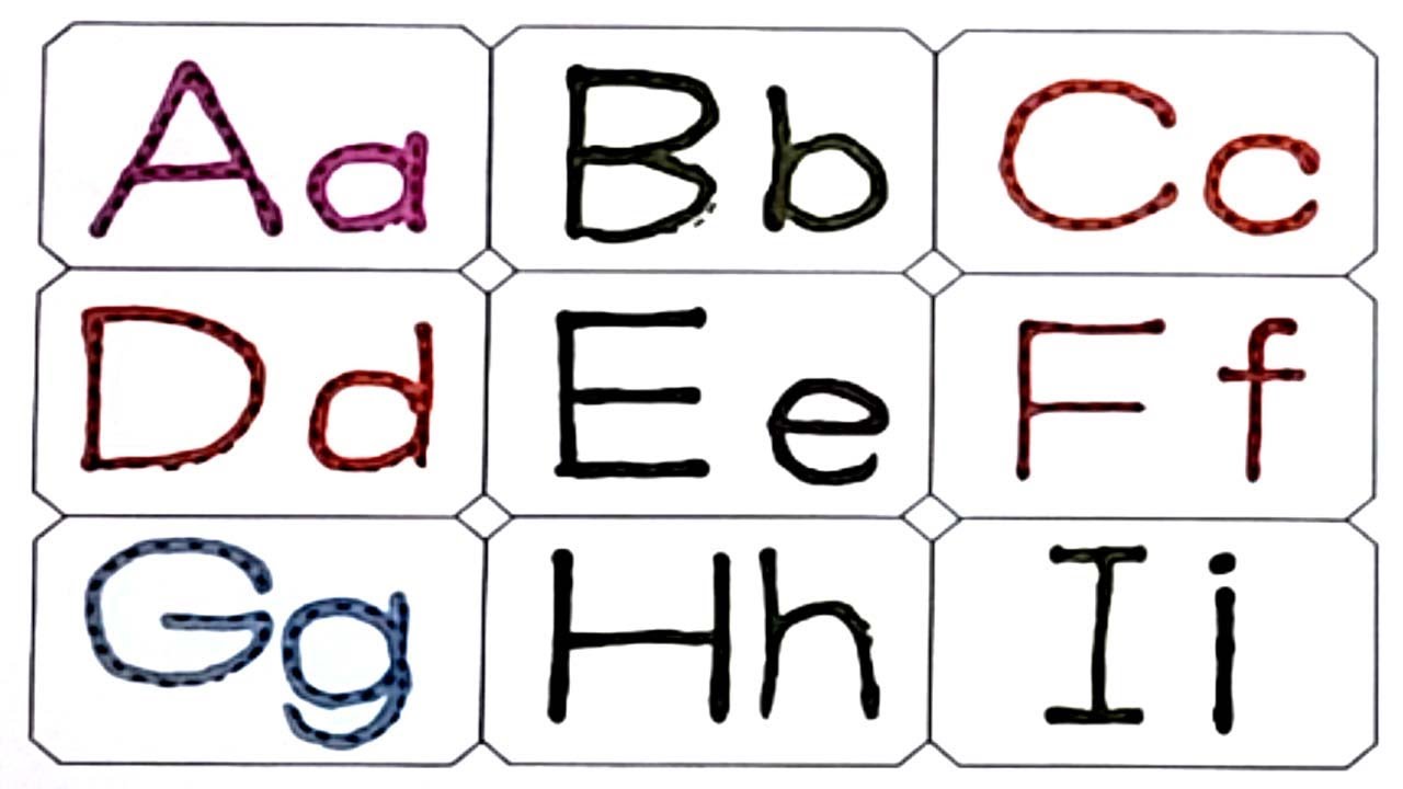 How to learn A, B, C, D, E, F, G, H, I For Kids| ABCDEFGHI | Alphabet ...