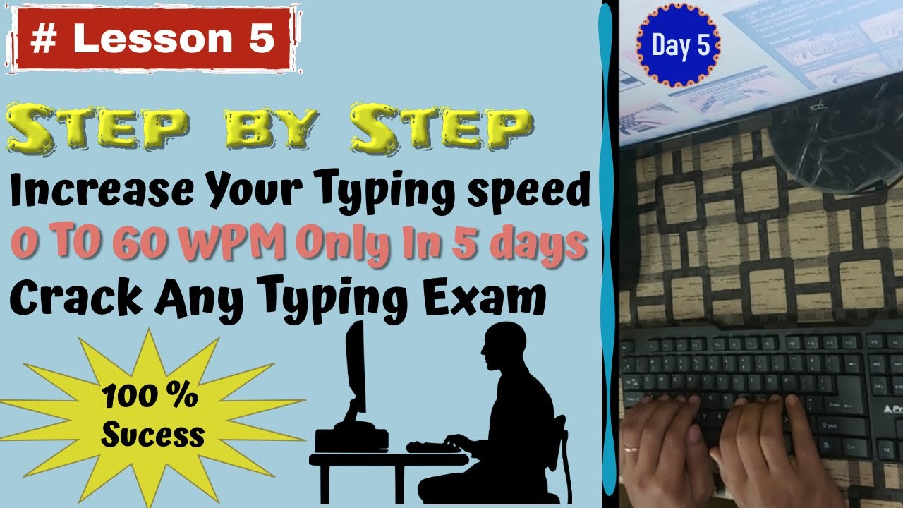 increase your typing speed 0 to 60 wpm in 5 days || Typing speed kaise ...