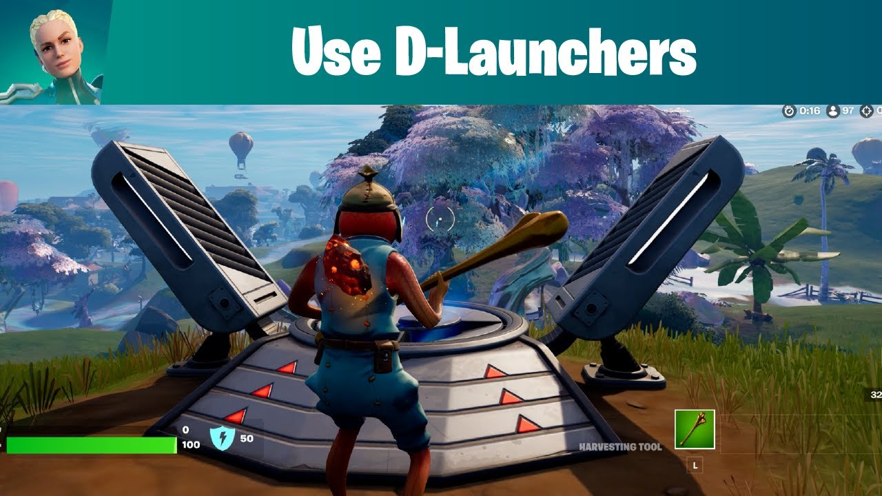 Fortnite วิธีทำ Use D-Launchers Week 5 - YouTube