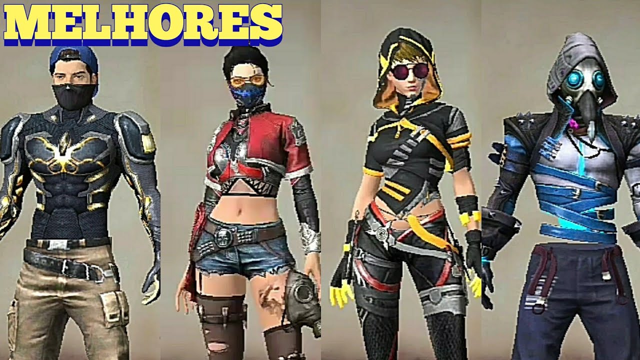 FREE FIRE MELHORES COMBINAÇÕES DE ROUPAS - YouTube