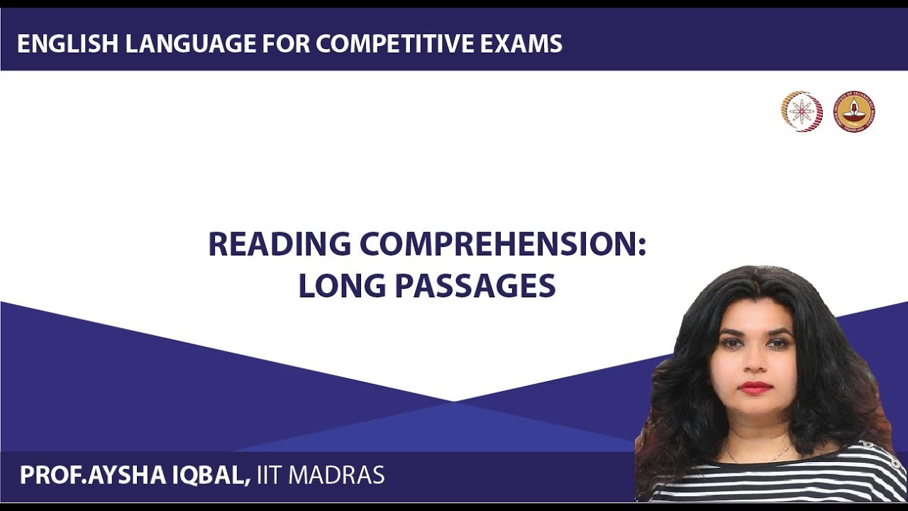 Reading Comprehension:Long Passages - YouTube