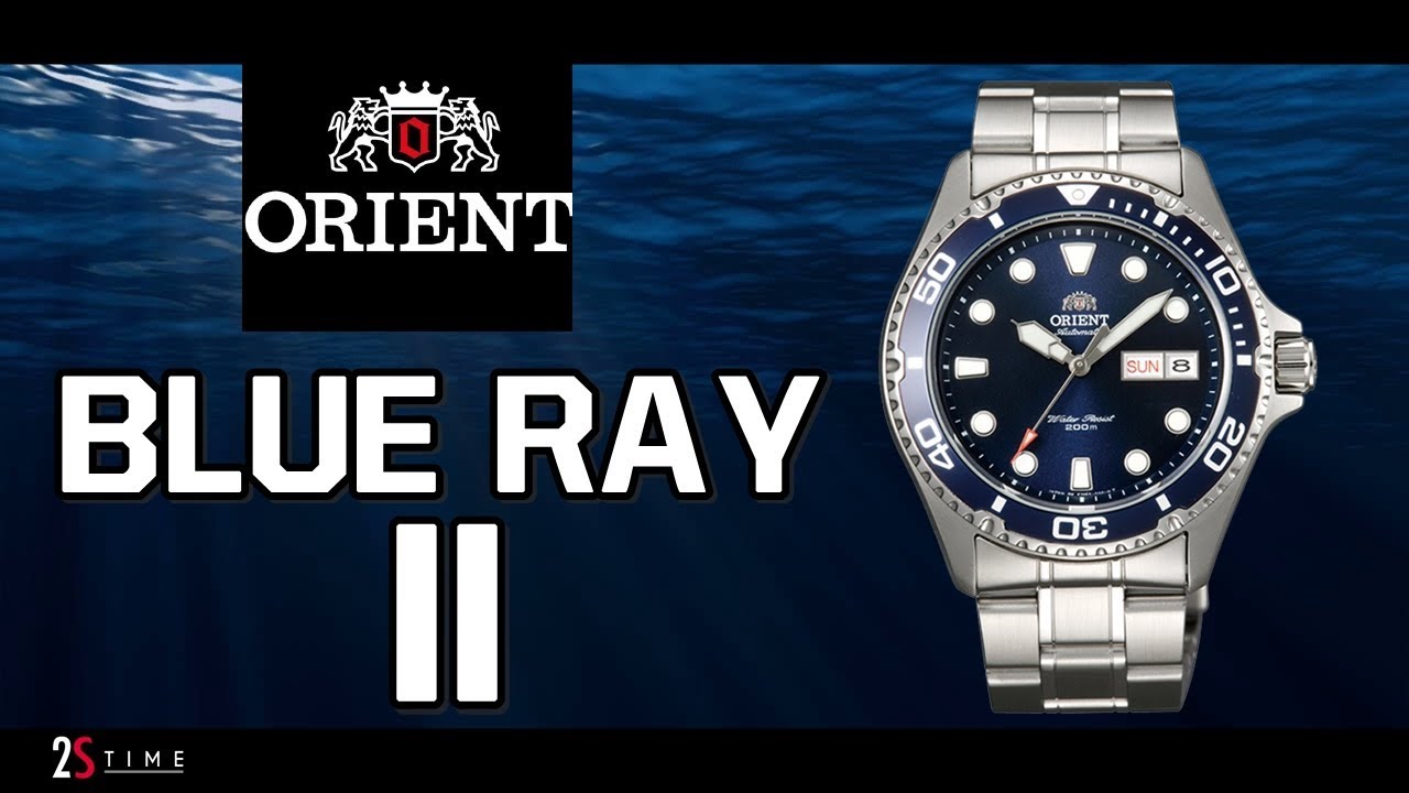 Orient Ray II Blue Dial Automatic Dive Watch 200m - YouTube