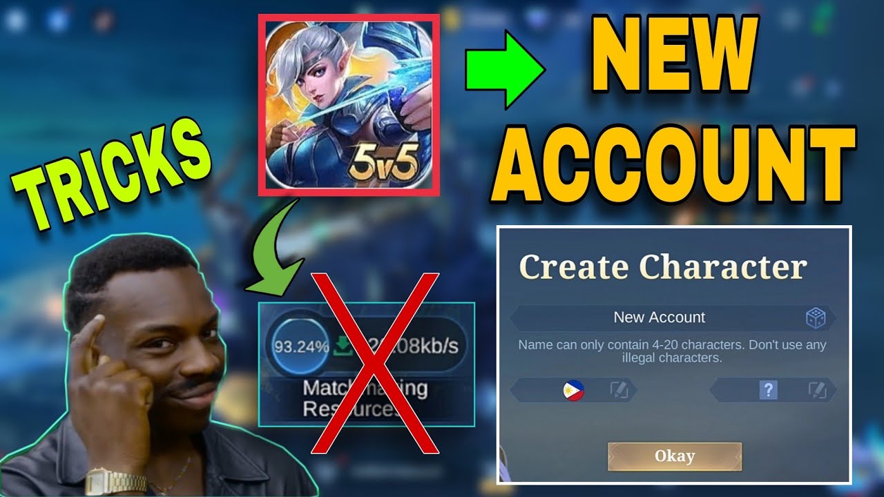 How to CREATE NEW ACCOUNT in Mobile Legends With No Downloading ...