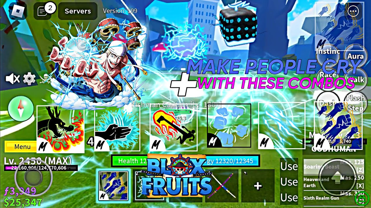 GOD RUMBLE COMBOS WITH EVERY V2 FIGHTING STYLES AND MORE IN BLOX FRUITS ...