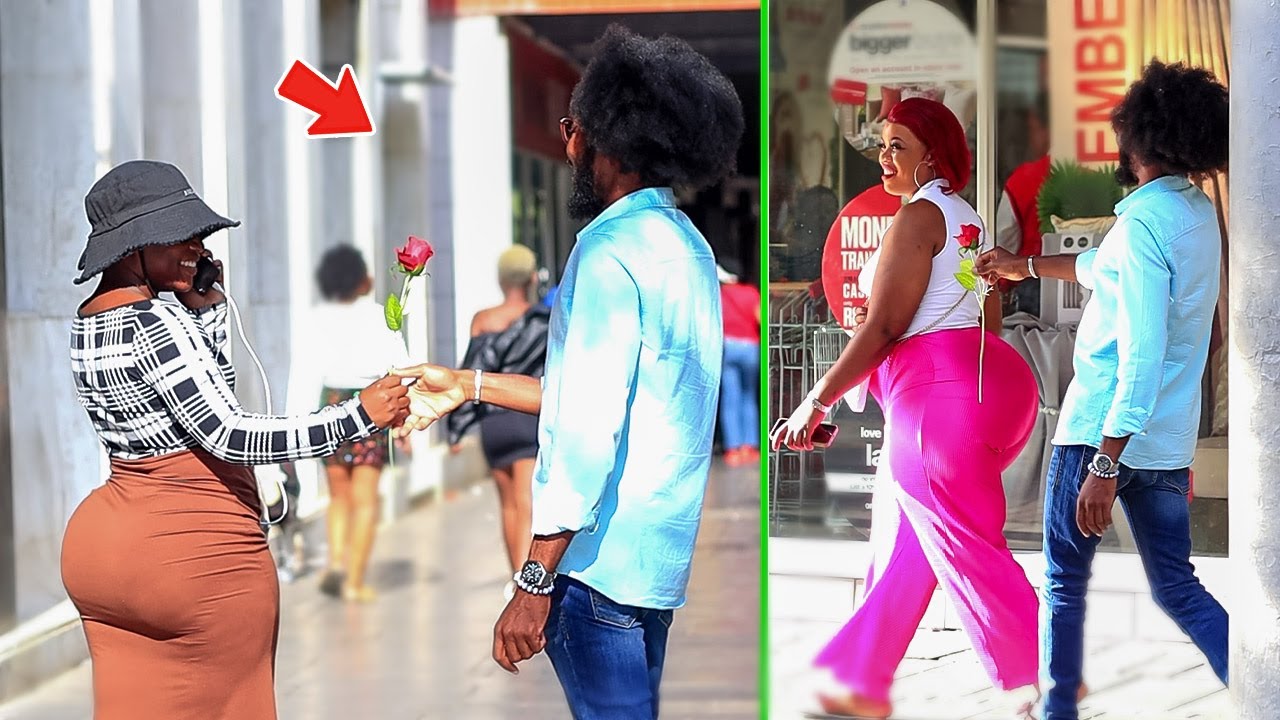 SOCIAL EXPERIMENT 😍Giving Strangers Roses to Make their Day. - YouTube
