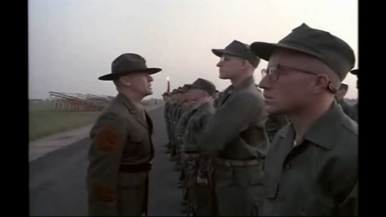 Les "sac à foutre" du Sergent Hartman (Full metal jacket) - YouTube