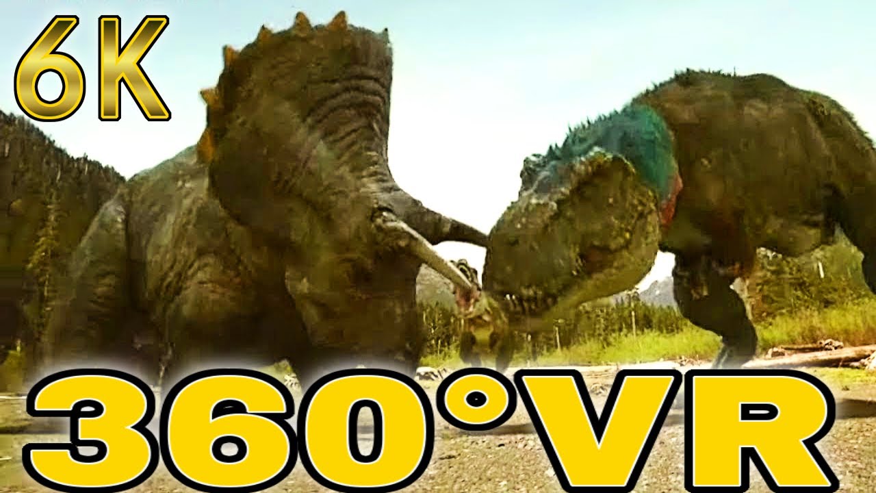 360° VR Triceratops vs T-Rex Dino Park Tour Ankylosaurus Carnotaurus ...
