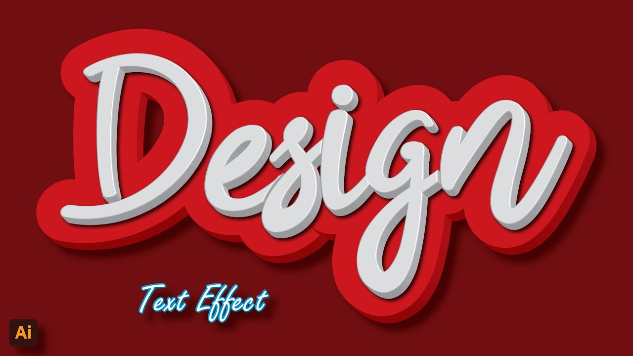 Advance: Editable 3D Text Design | 3D Text Typography Design Bangla ...