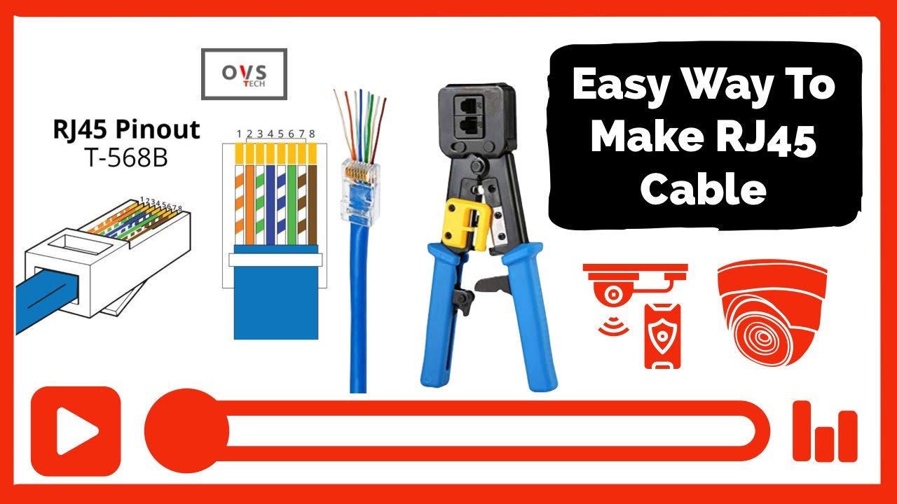 Simple Method To Make CAT5 CAT6 Ethernet Network Cables - YouTube