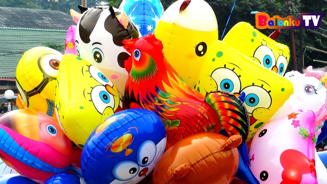 part 1 || Balonku ada lima || Bebek doraemon balon karakter || Kuda ...