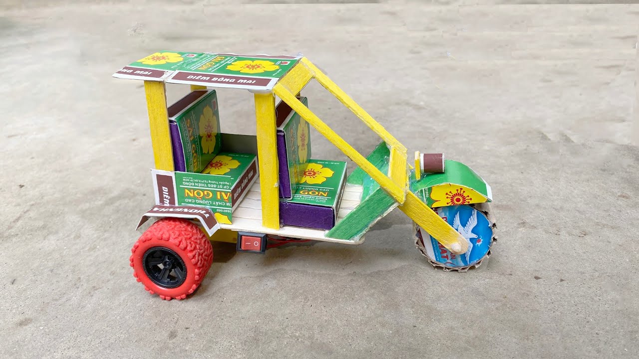 How to make Tuk-Tuk at home part 2 | DIY Matchbox Auto Rickshaw | PiCi ...