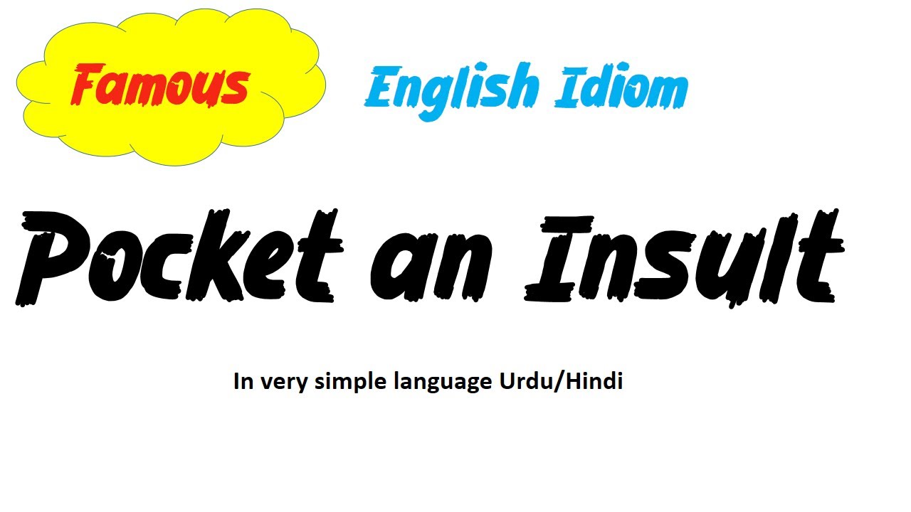Pocket an Insult I Learn English Speaking I Daily Used English I Idiom ...