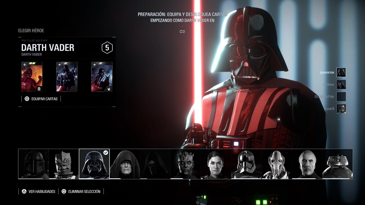DARTH VADER ACABA CON LOS JEDI l Star Wars Battlefront II: Heroes vs ...