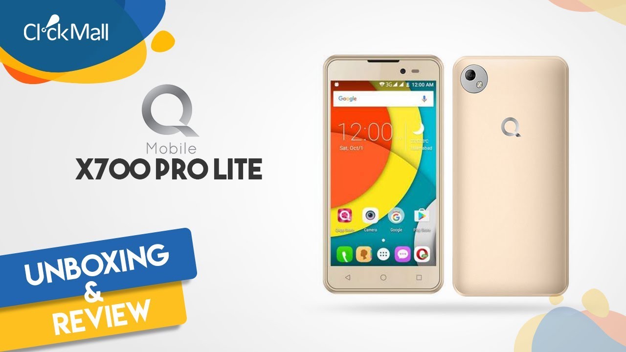Qmobile X700 Pro Lite Unboxing - ClickMall - YouTube