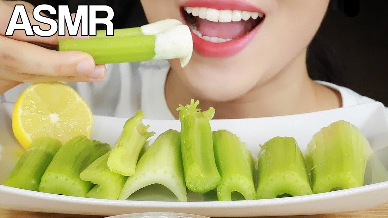 ASMR CELERY CRUNCHY VEGETABLES EATING SOUNDS MUKBANG No Talking - YouTube