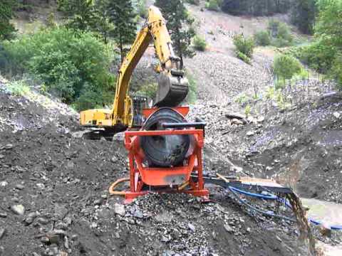 Gold mining trommel - YouTube