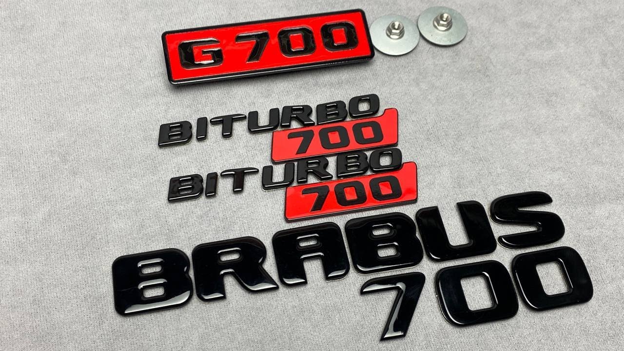 Brabus biturbo 700 Emblem Logo Set metal made for Mercedes Benz G Class ...