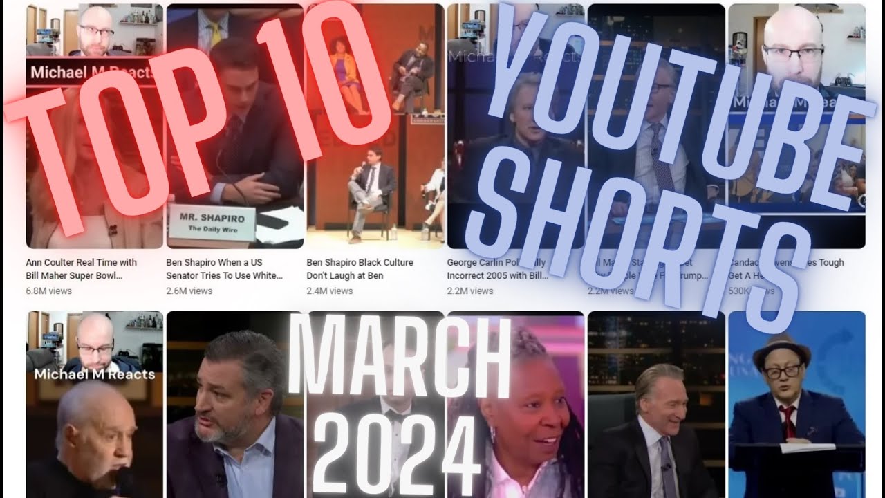 March top 10 shorts, Ann Coulter, Bill Maher, Ben Shapiro, George ...