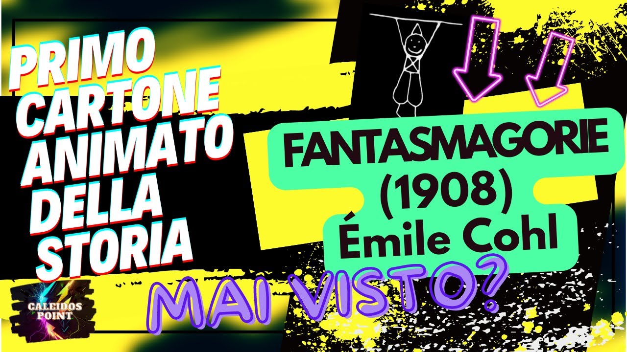 FANTASMAGORIE (1908) di Émile Cohl. Primo cartone animato nella storia ...