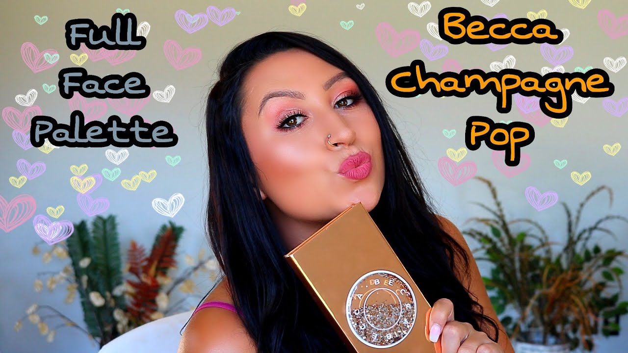 BECCA pop goes the glow champagne pop face & eye palette - YouTube