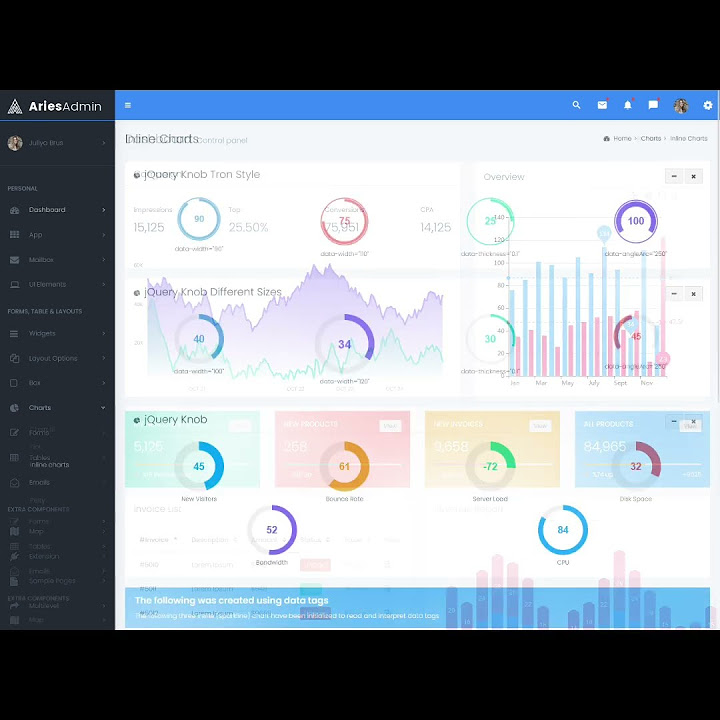 Aries – Bootstrap Web App Template With Dashboard UI Kit - YouTube