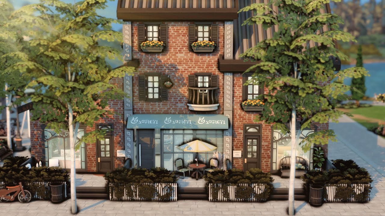 3 APARTMENTS AND A RESTAURANT • NO CC • Sims 4 • Speedbuild - YouTube