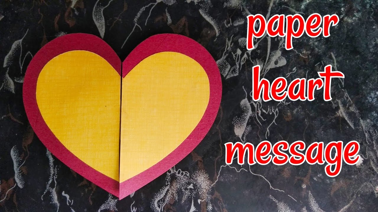 Paper Heart message | Origami Easy Crafts | Easy Paper Crafts For Kids ...