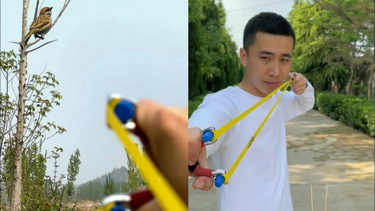 wow amazing use slingshot like pro,slingshot skill,slingshot shooting ...