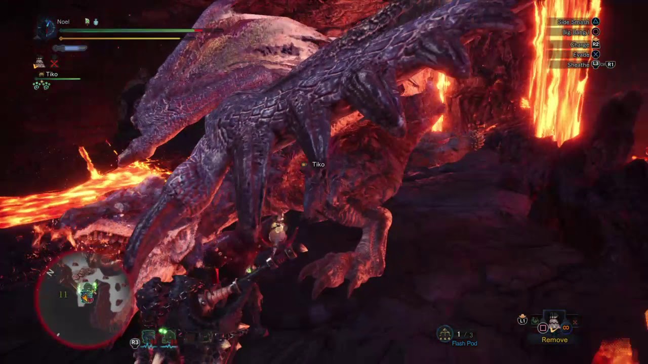 Monster Hunter: World_Deviljho And Azure Rathalos (Deviljho)Hammer Solo ...