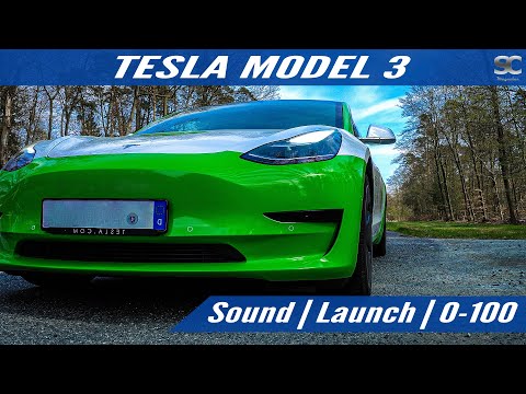 Tesla Model 3 SR+ (2020) - Sound | Launch | 0-100 | Test Drive POV