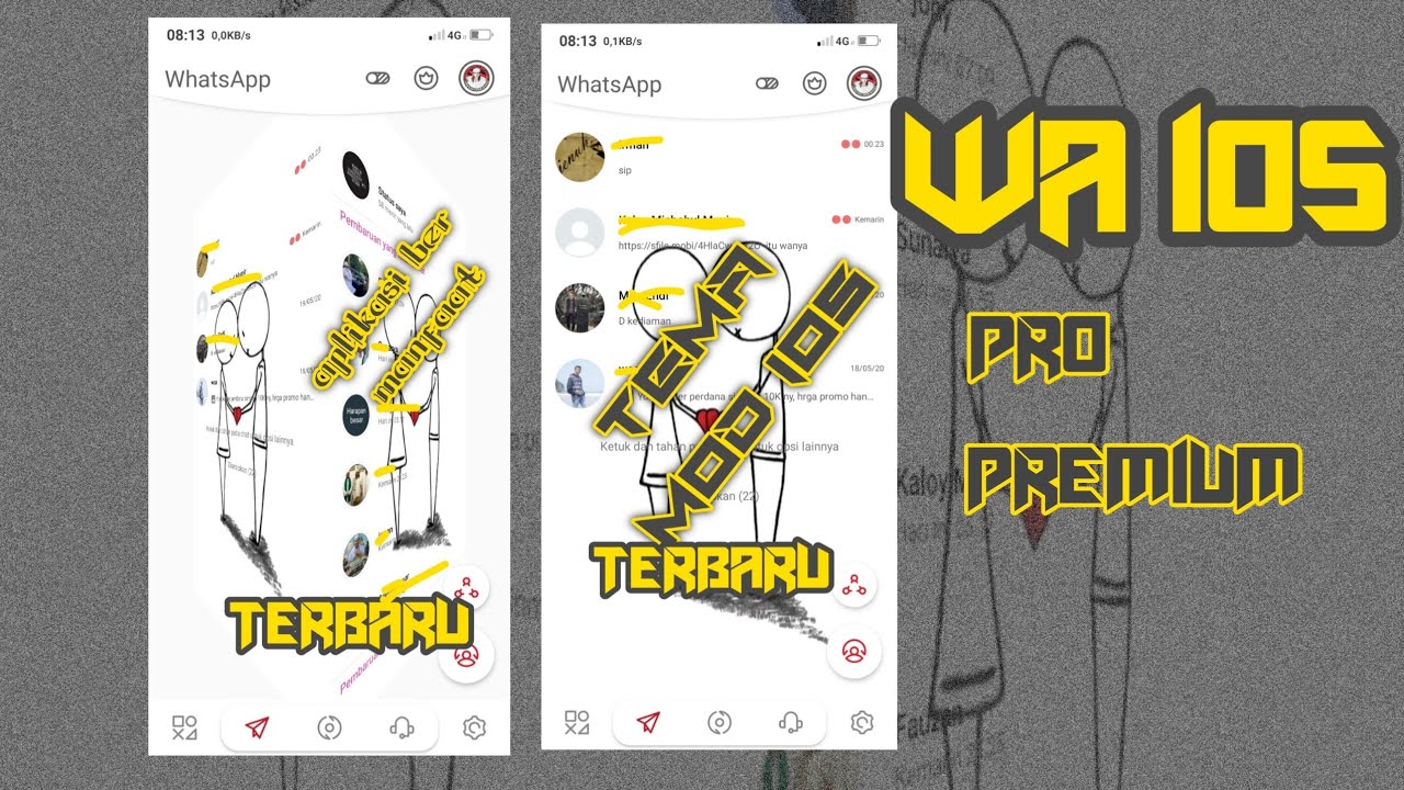 WHATSAPP (WA) TERBARU Mod IOS PREMIUM PRO no Root 🦁🏕️☑️☑️🆓🆓 - YouTube