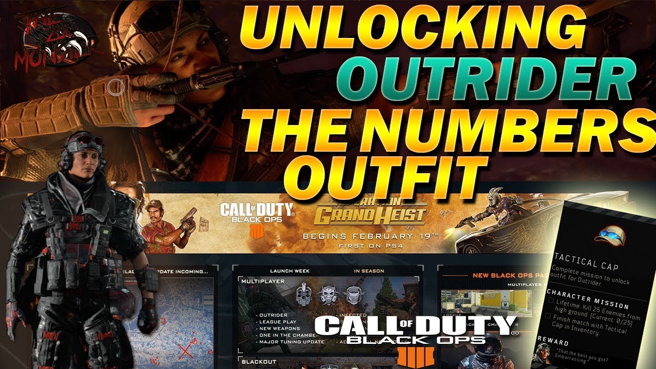 BLACKOUT: OUTRIDER THE NUMBERS OUTFIT UNLOCK! (TACTICAL CAP LOCATION ...