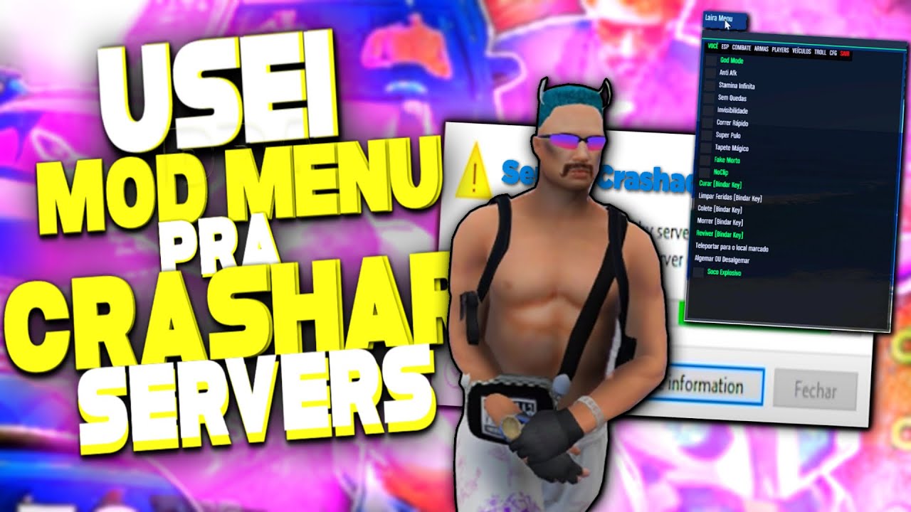 usei MOD MENU pra CRASHAR servers - YouTube