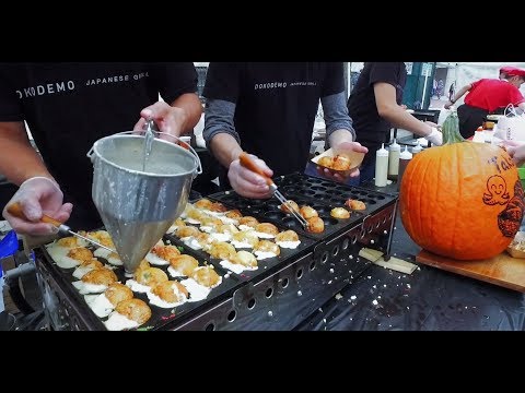The BEST Takoyaki EVER!! At the Japan Fes NYC | INCREDIBLE Japanese street food