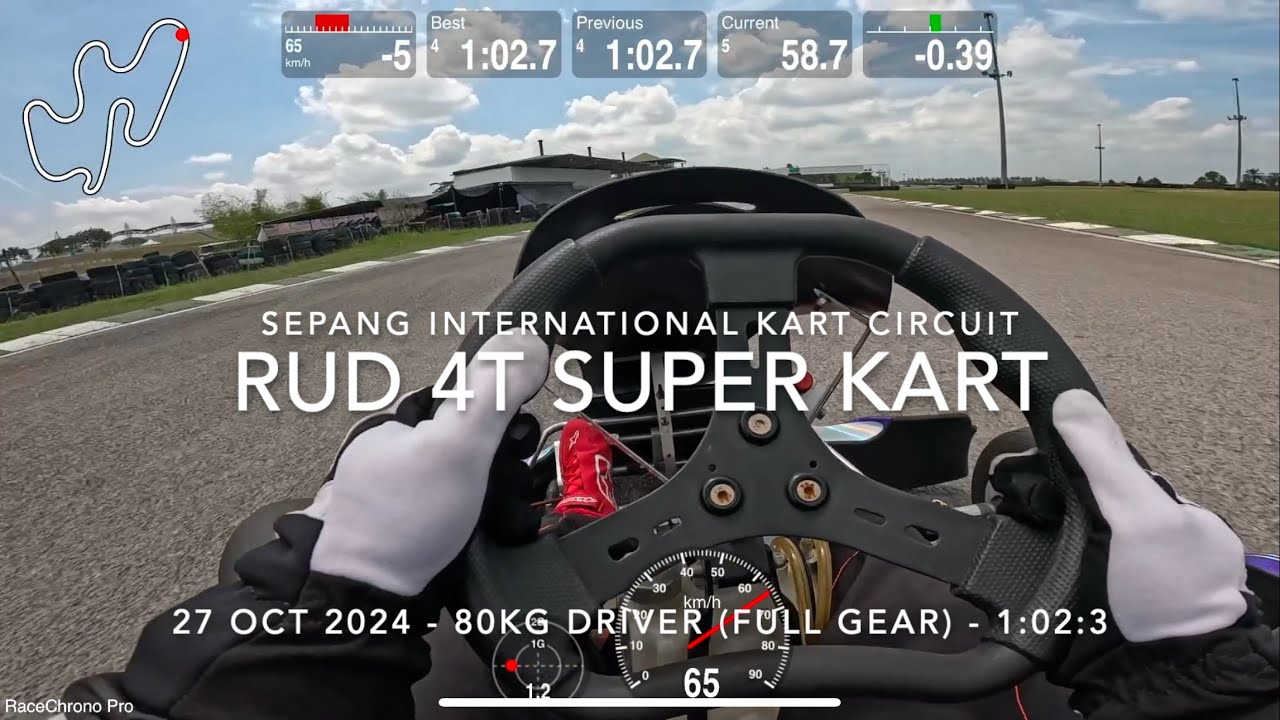 RUD Karting Sepang (Selangor) - 4T Super Kart - Hot Lap - 1:02:3 - YouTube