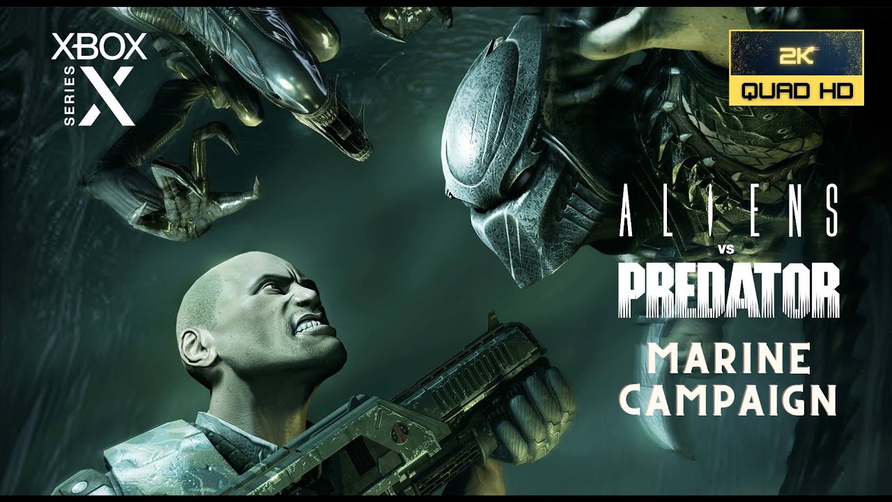 Aliens vs Predator (2010) | Marines Campaign | No Commentary | *Xbox ...
