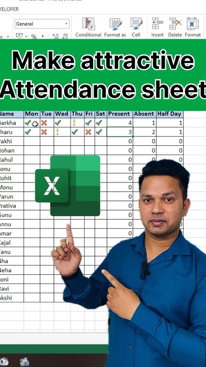 Make attractive attendance sheets in Excel #shorts #ytshorts #excel #exceltips Exceltricks - YouTube