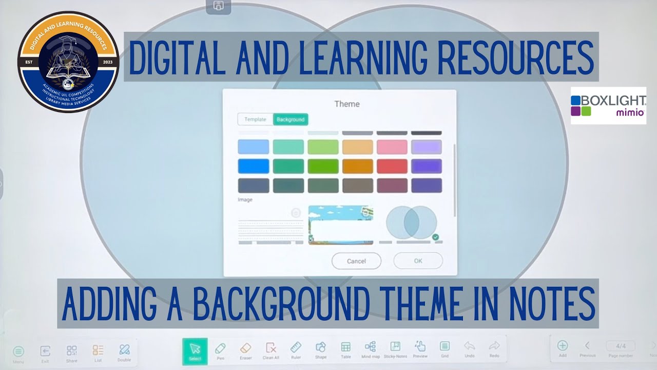 Adding a Background Image in Notes for Boxlight Mimio Pro 4 - YouTube