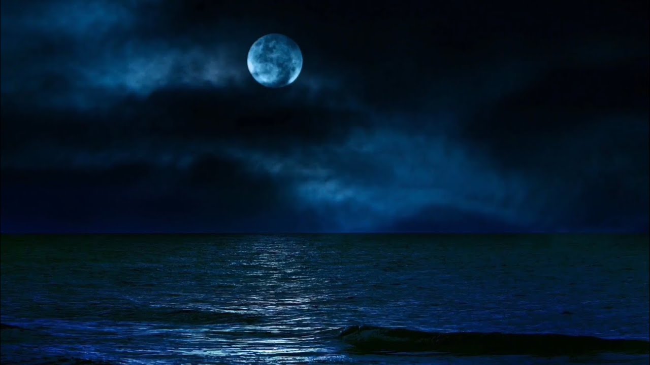 Ambient Music for Deep Sleep 🌙 Calm Night Ocean & Moonlight - YouTube