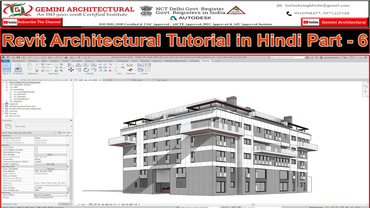 Revit Architectural 2023 Tutorial in Hindi Part -6 (Gemini ...