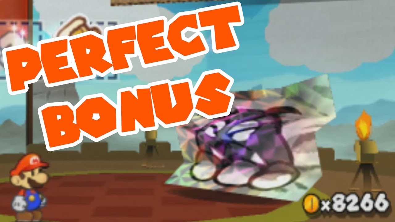 Paper Mario: Sticker Star - Perfect Bonus on Megasparkle Goomba - YouTube